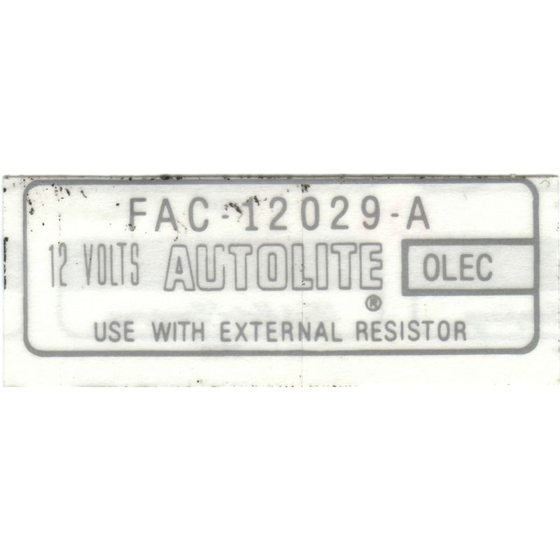 John's Mustang: 1967-1970 Mustang Engine Compartment Decal, Coil Decal